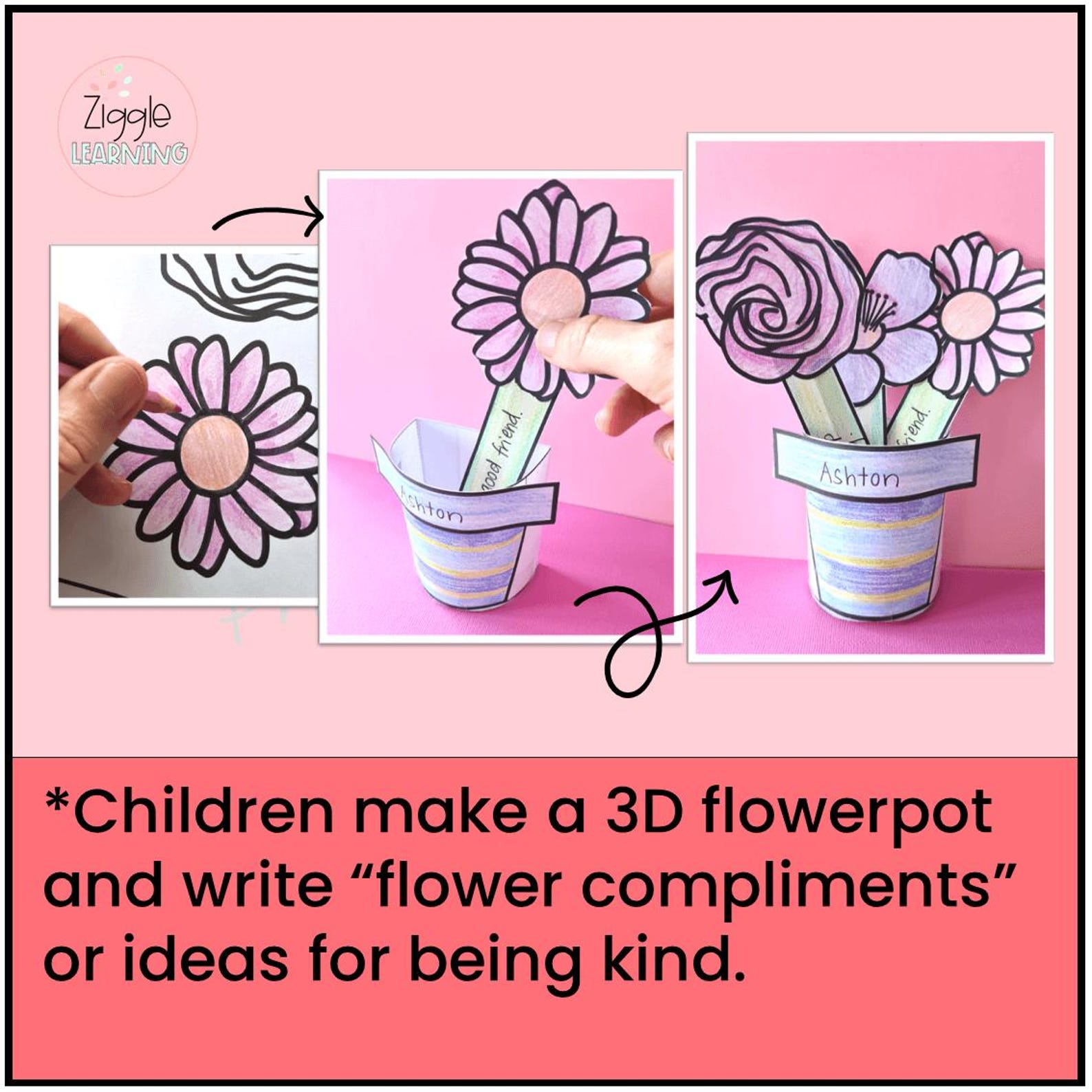 Spring Flower Kindness Craft Bulletin Board Classroom Community ...