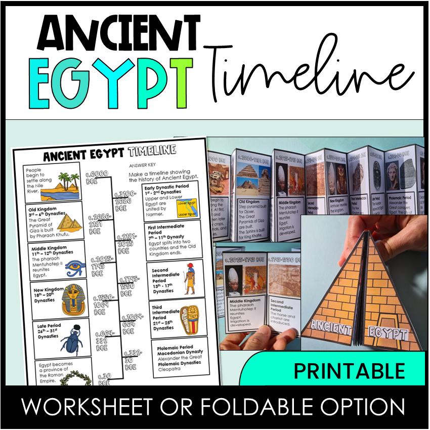 Ancient Egypt Timeline, History Activity, Printable, Social Studies ...