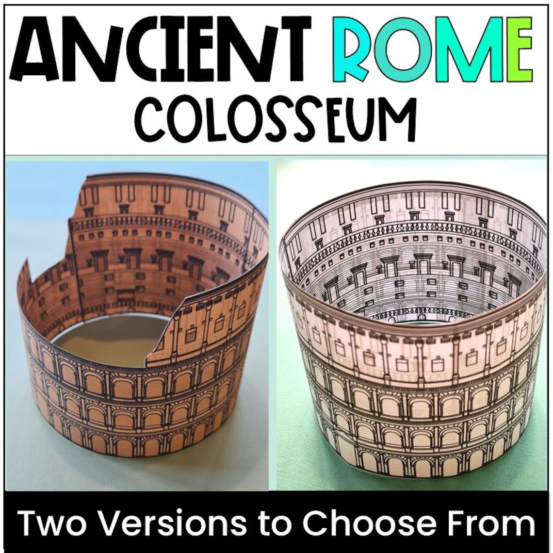 Printable 3D Colosseum Craft, Ancient Rome, Classroom Activity ...