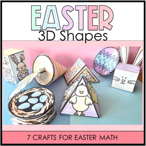 3D Shapes, Easter Math Crafts Activity Classroom Homeschool Printable ...