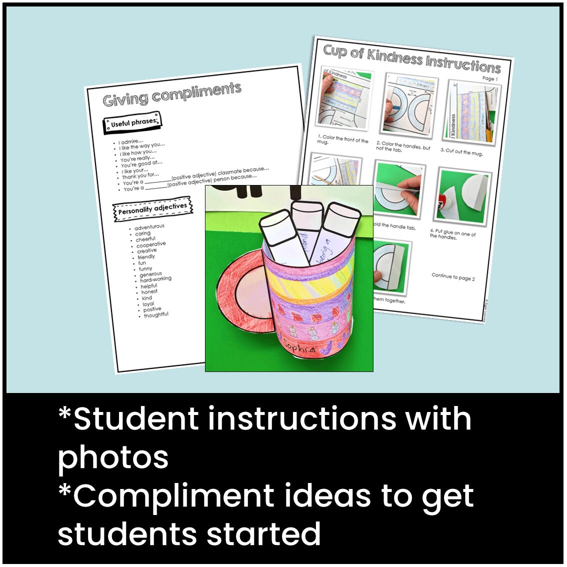 Printable Winter Kindness Craft, Cup of Cocoa, Bulletin Board ...