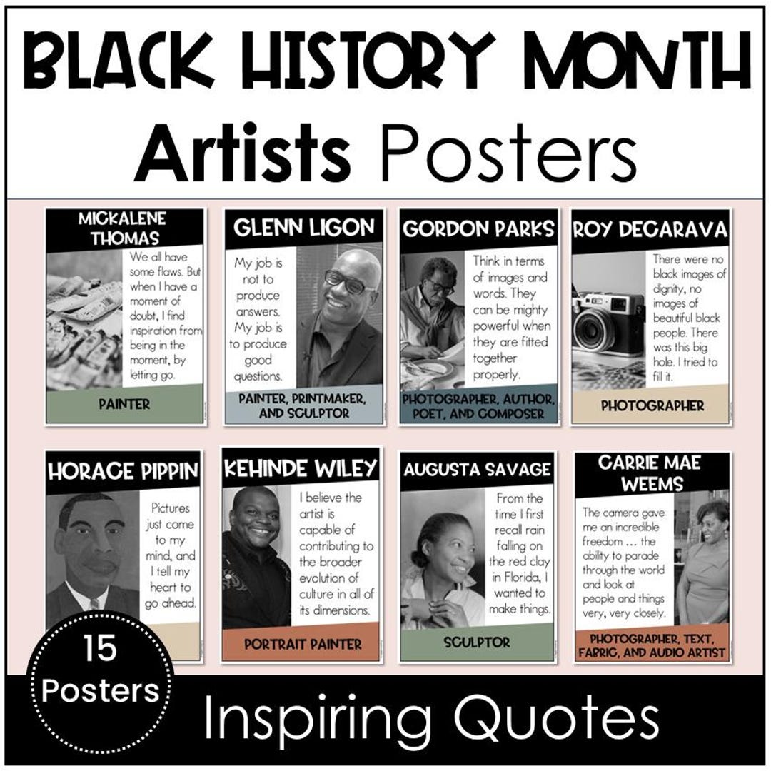 Black History Month Famous African American Artists Inspiring Quotes ...