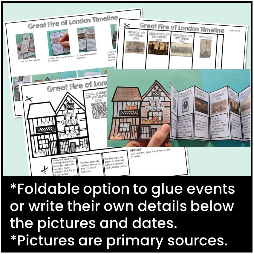 The Great Fire of London Timeline Activity, Printable Worksheet ...