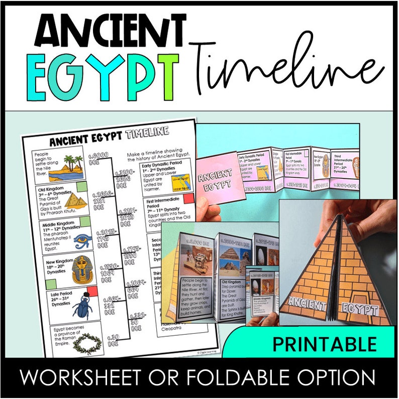 Ancient Egypt Timeline, History Activity, Printable, Social Studies ...
