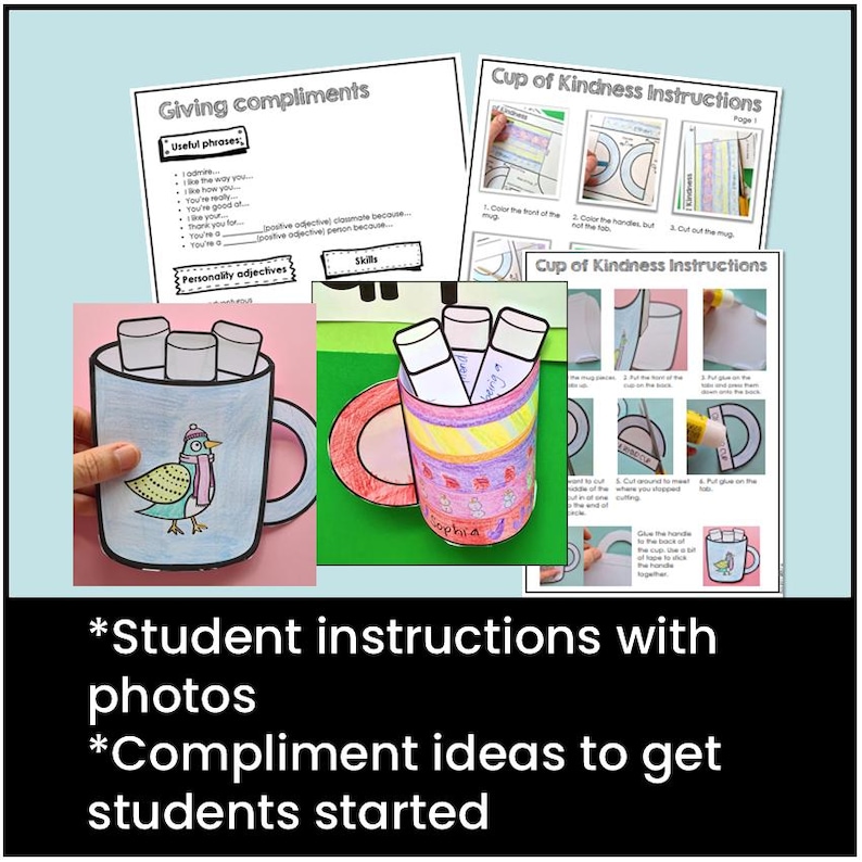 Printable Winter Kindness Craft, Cup of Cocoa, Bulletin Board ...