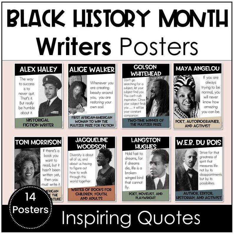 Black History Month Famous Writers and Authors Inspiring Quotes ...