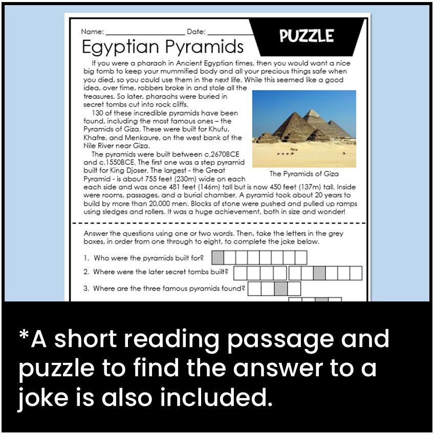 Printable 3D Pyramid Craft, Ancient Egypt Pyramid, Classroom Activity ...