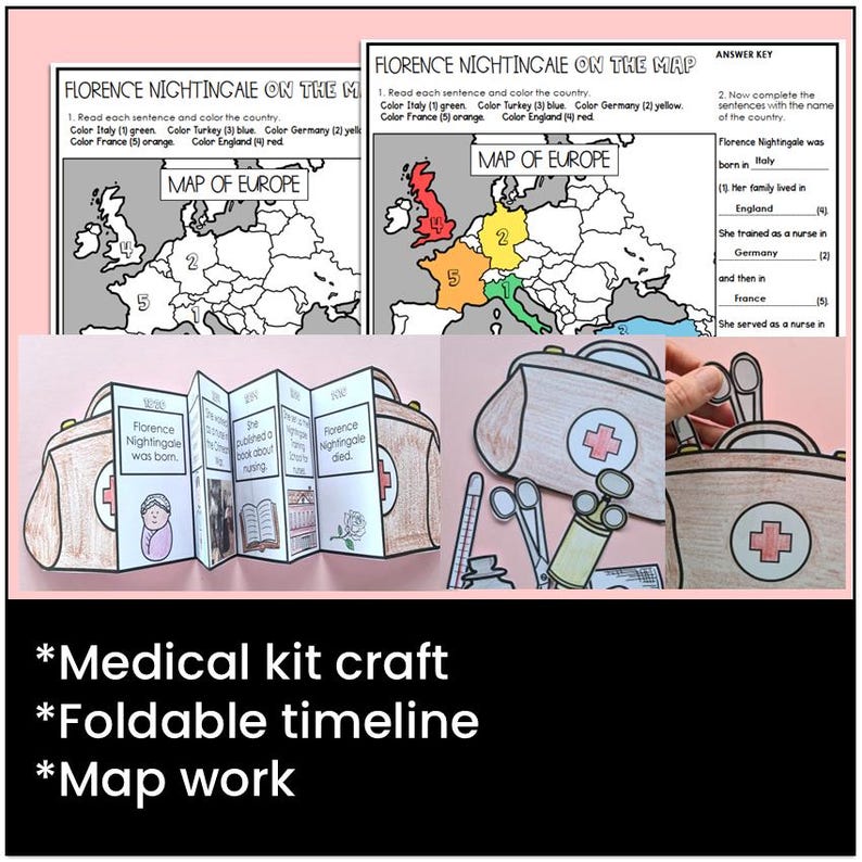 Florence Nightingale Activity Pack Reading Passage Craft Foldable ...