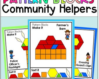 Printable Math Fairytale Pattern Block Mats, Task Cards, Design ...