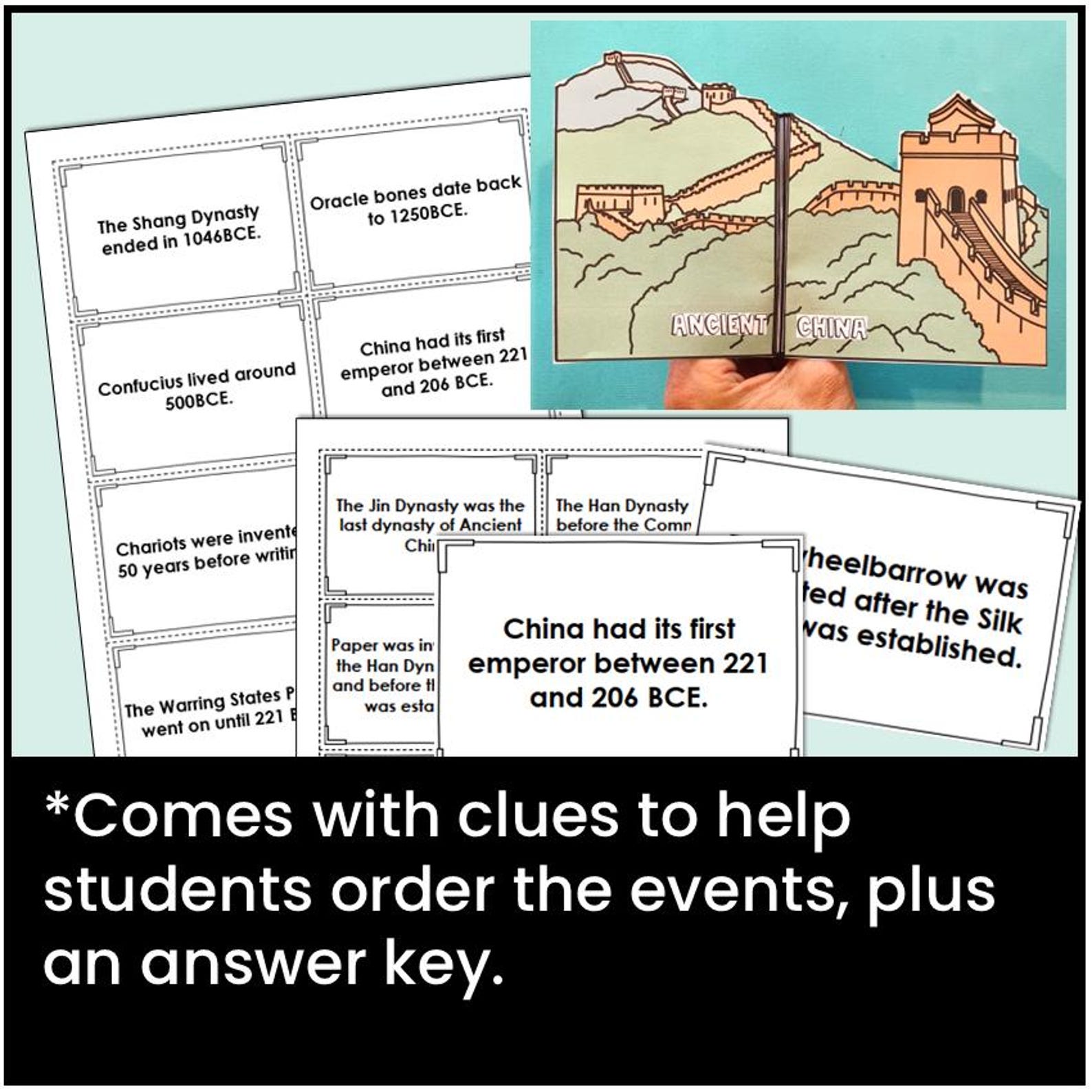Ancient China Timeline, History Activity, Printable, Social Studies ...