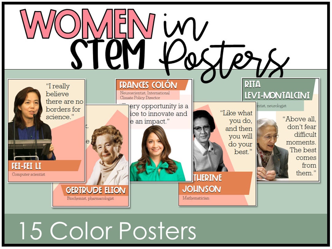 Women in STEM Posters Inspiring Quotes Women Scientists - Etsy