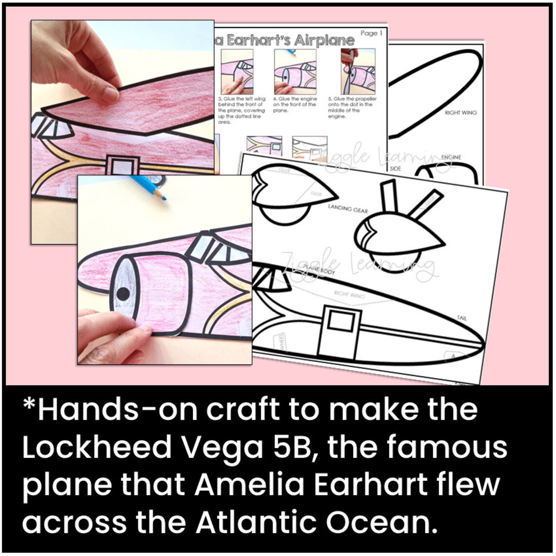 Amelia Earhart Activity Pack, Reading, Craft, Timeline, Graphic ...