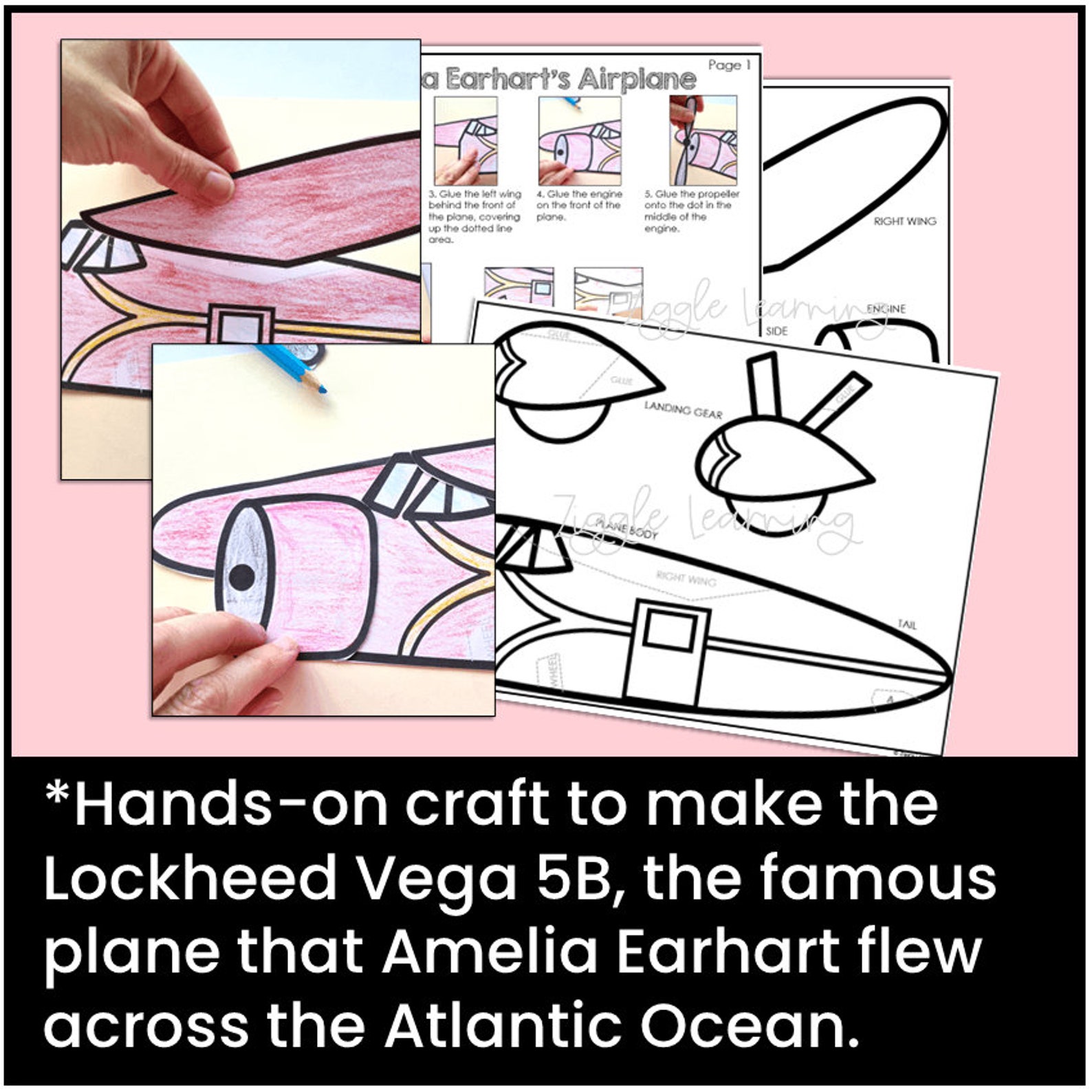 Amelia Earhart Activity Pack, Reading, Craft, Timeline, Graphic ...