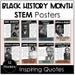 Black History Month STEM Careers Inspiring Quotes Printable Posters ...