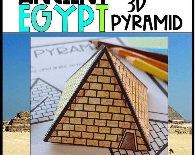Printable 3D Pyramid Craft, Ancient Egypt Pyramid, Classroom Activity ...
