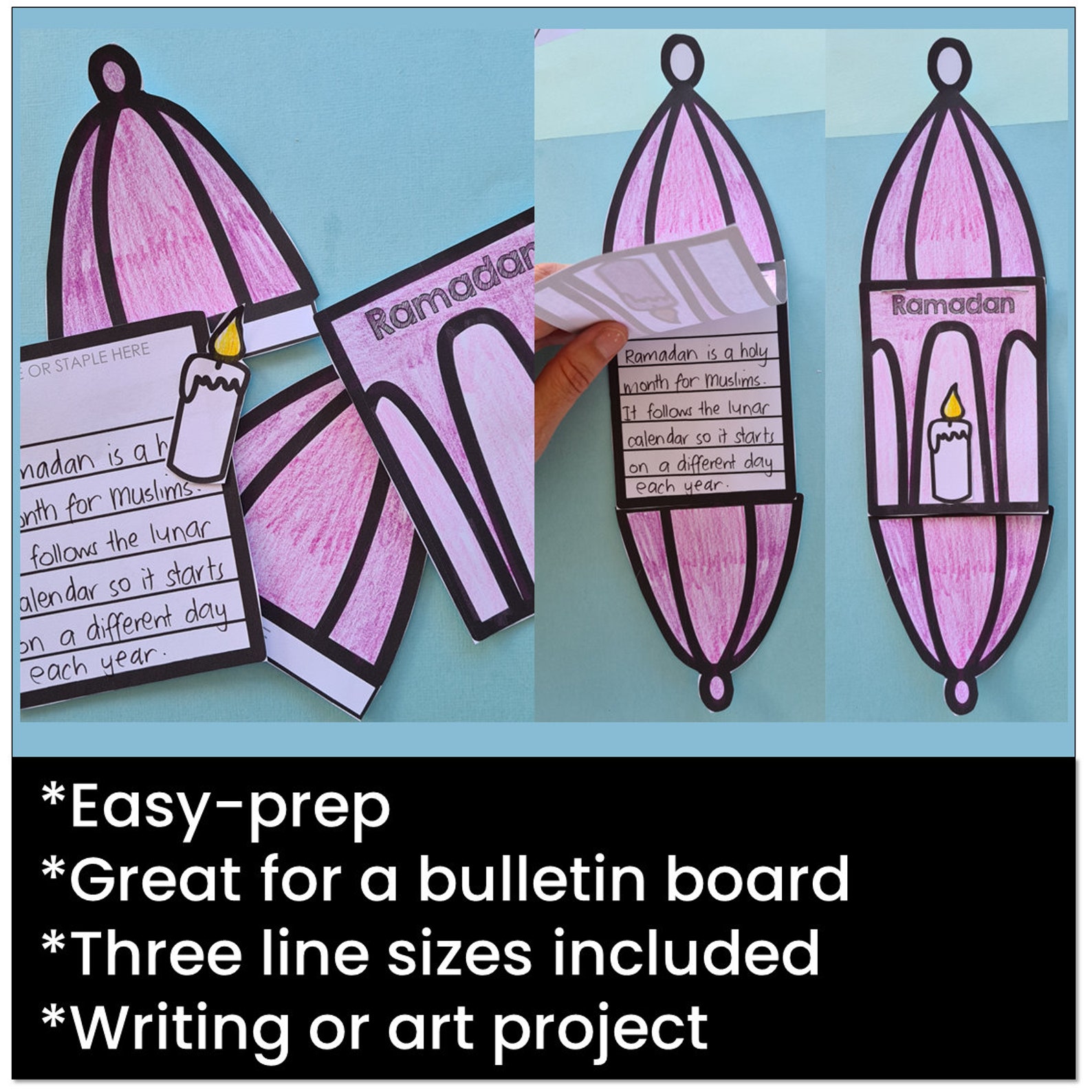 Ramadan Writing Craft, Art Lanterns, Religious Holidays, Classroom ...