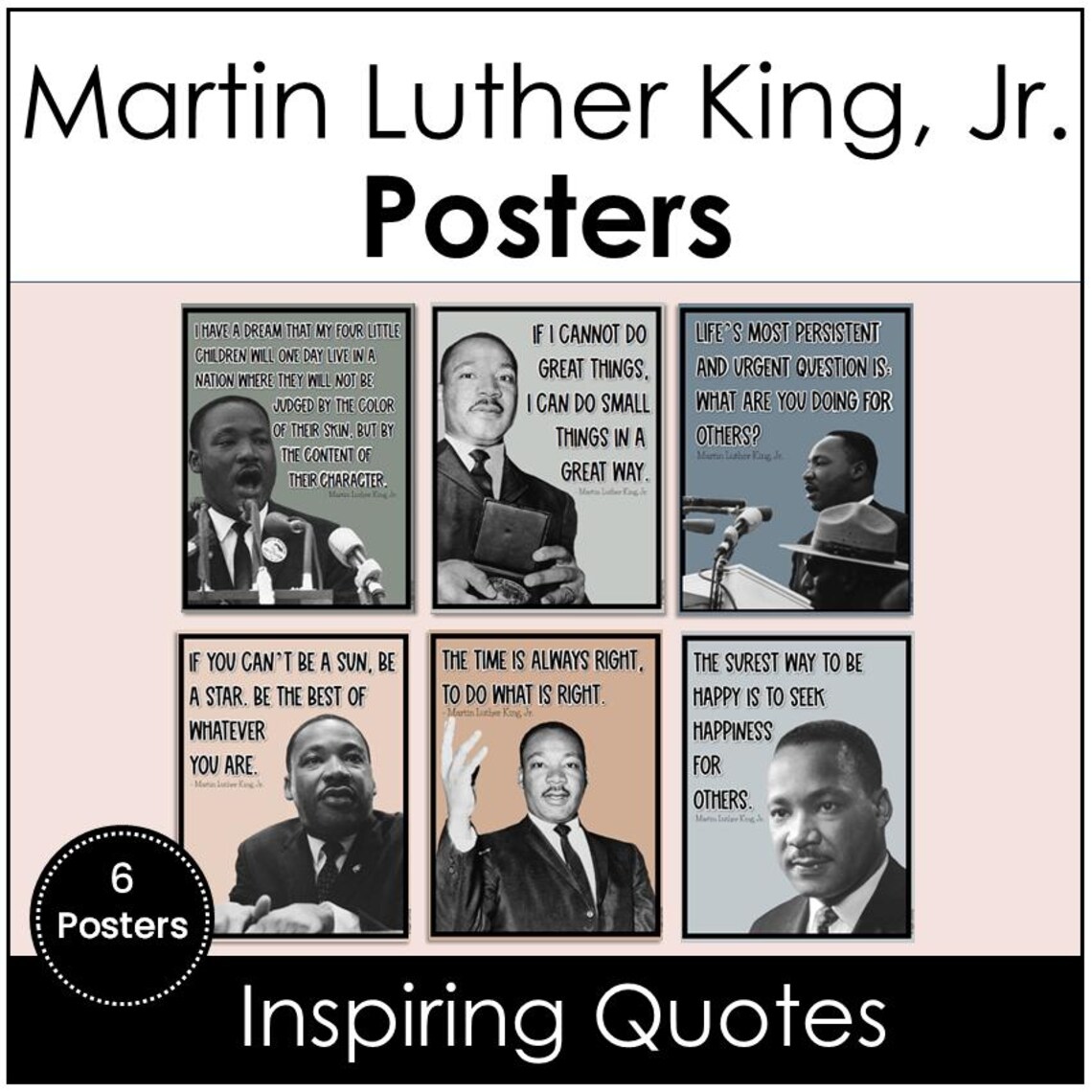 Printable Martin Luther King, Jr. Posters, Inspiring Quotes, Classroom ...