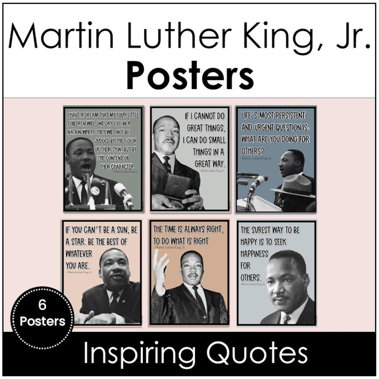 Printable Martin Luther King, Jr. Posters, Inspiring Quotes, Classroom ...