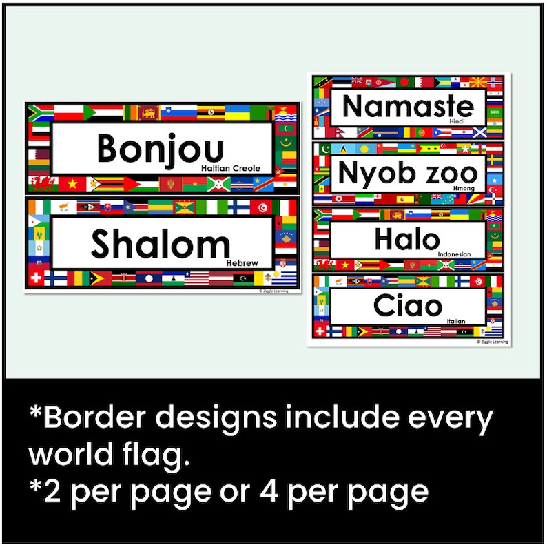 Multicultural Greeting Signs, Classroom Diversity Posters, Hello in ...