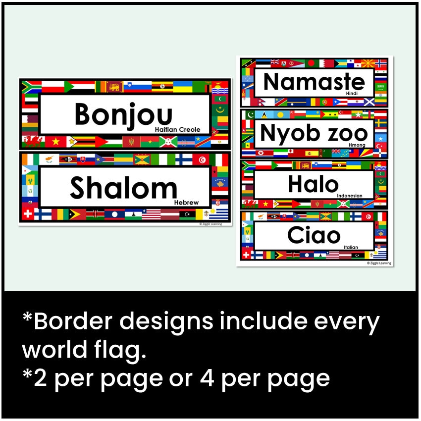 Multicultural Greeting Signs, Classroom Diversity Posters, Hello in ...