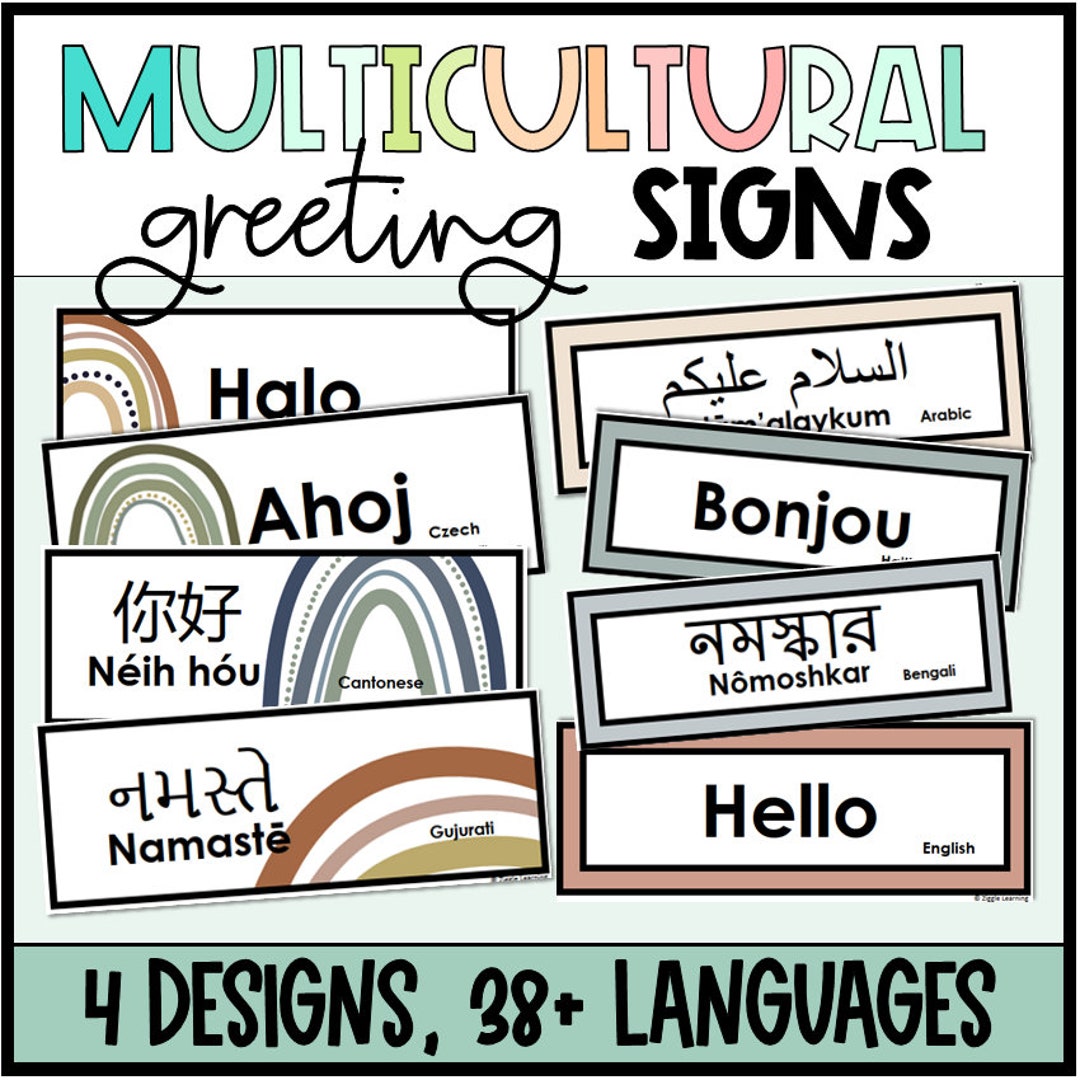 Hello in Different Languages, Greetings, Multicultural, Multilingual ...