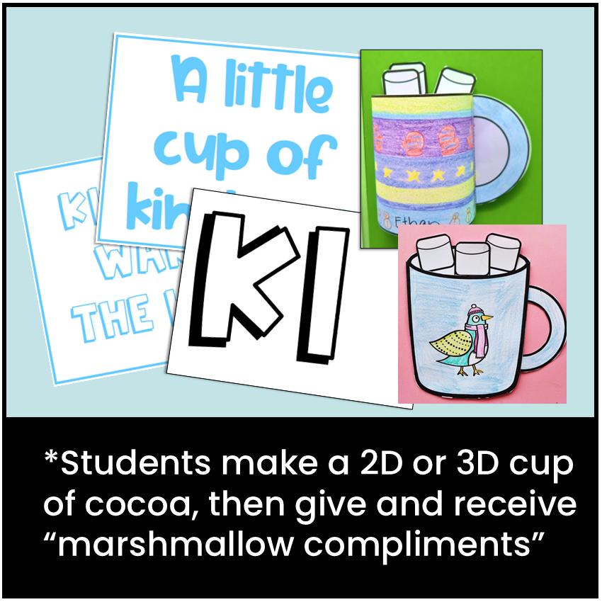 Printable Winter Kindness Craft, Cup of Cocoa, Bulletin Board ...