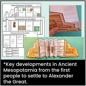 Ancient Mesopotamia Timeline, History Activity, Printable, Social ...