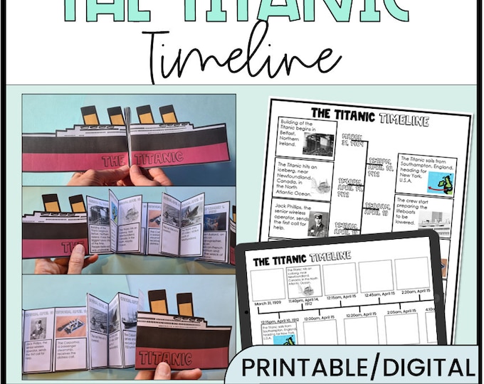 Titanic Timeline Foldable Activity, Worksheet, Homeschool, Classroom ...