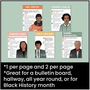 Printable Black History Month Posters, African Americans STEM Careers ...