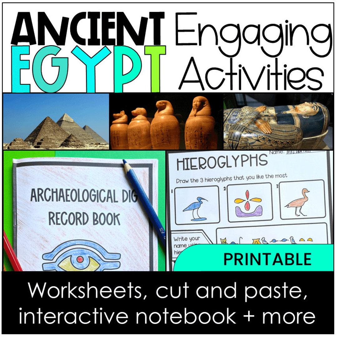 Ancient Egypt Homeschool Packet Printable Activities U.S. Research ...