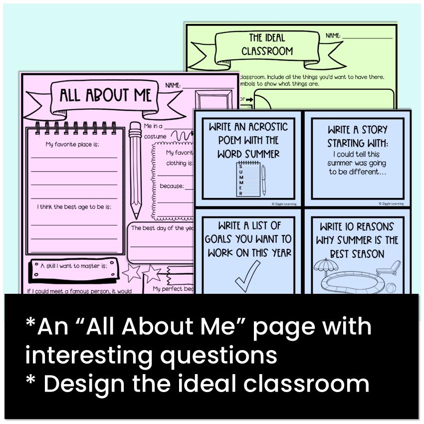 Back to School All About Me, Getting to Know You Activities Classroom ...