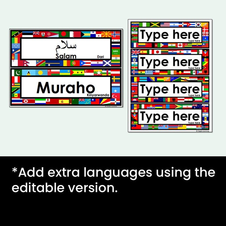 Greetings in Different Languages of the World, Multilingual Signs, Multicultural Hello Signs ...