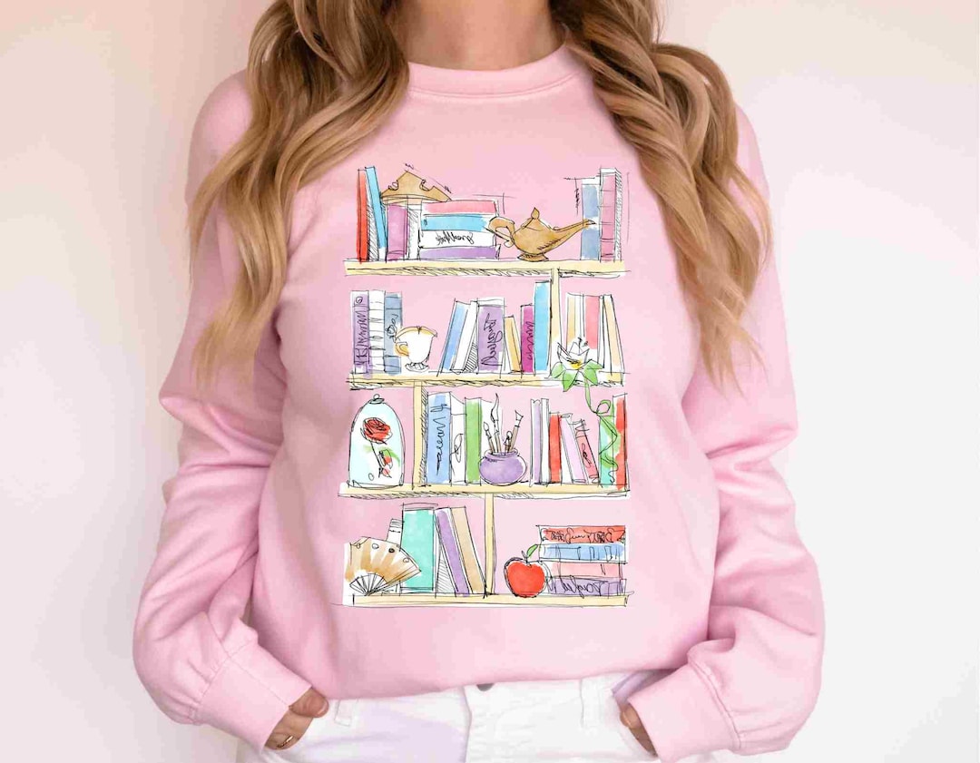 Princess Book Sweatshirt | Disney Teacher Librarian Sweatshirt | Disney ...