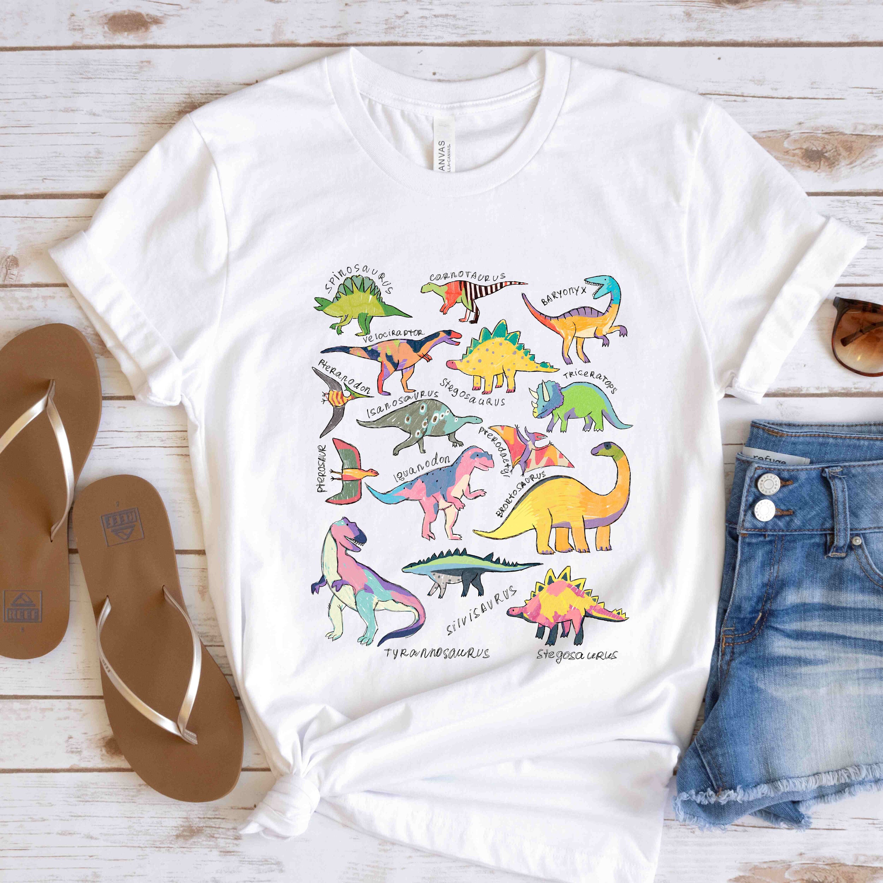 Watercolor Dinosaur Shirt | Womens Mens Kids Toddler Dinosaur Shirt ...