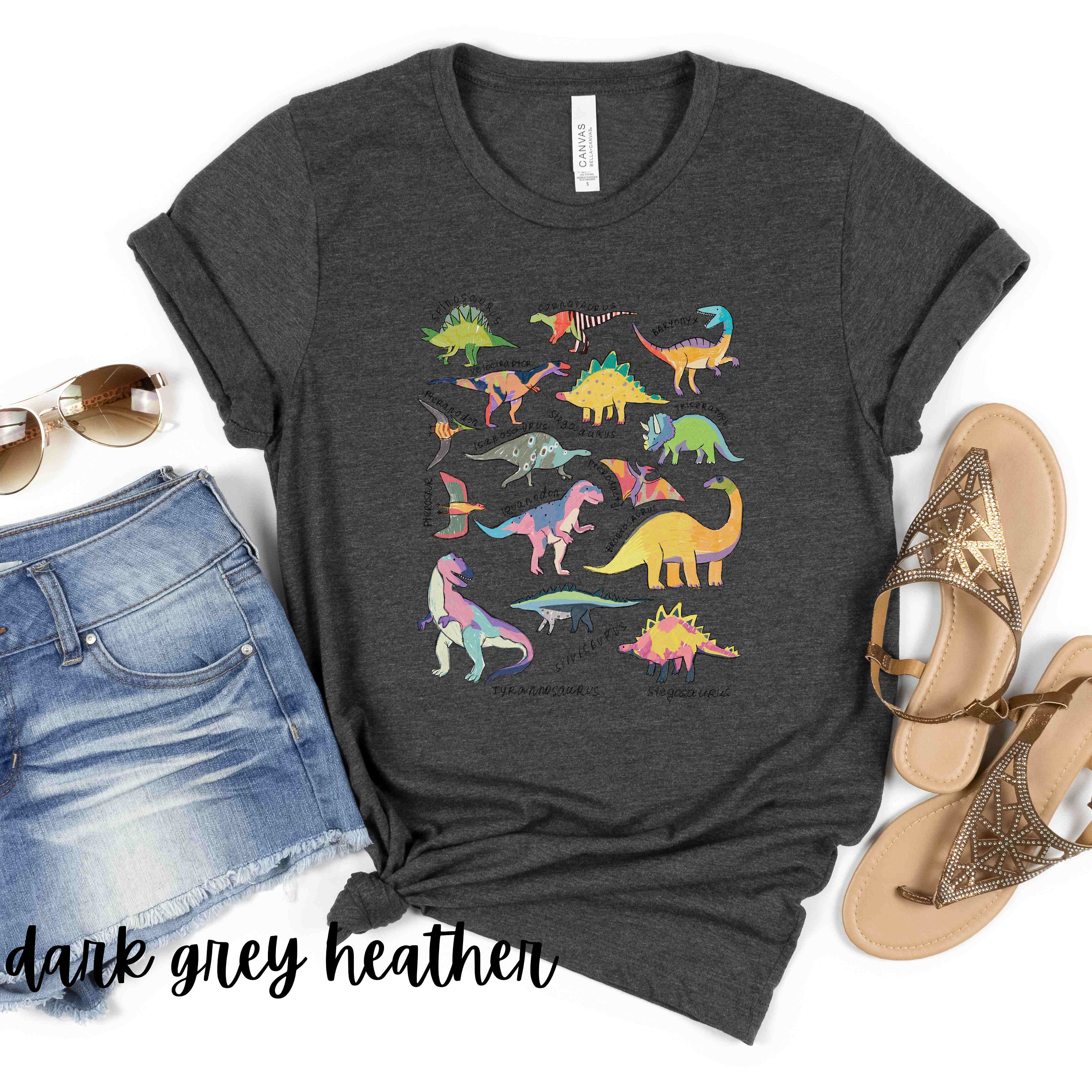 Watercolor Dinosaur Shirt | Womens Mens Kids Toddler Dinosaur Shirt ...