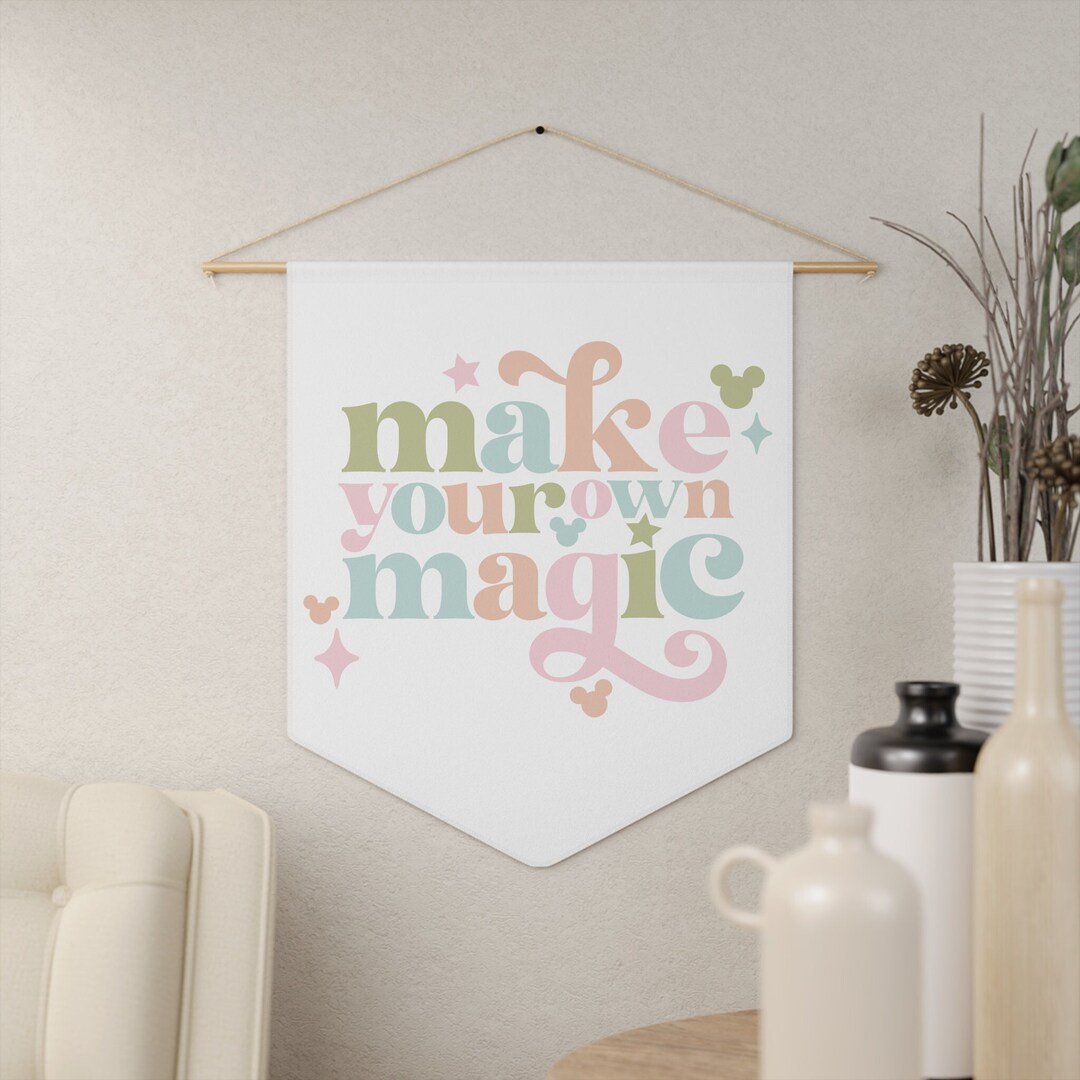 Make Your Own Magic Wall Pennant | Disney Wall Decor | Disney Magic ...