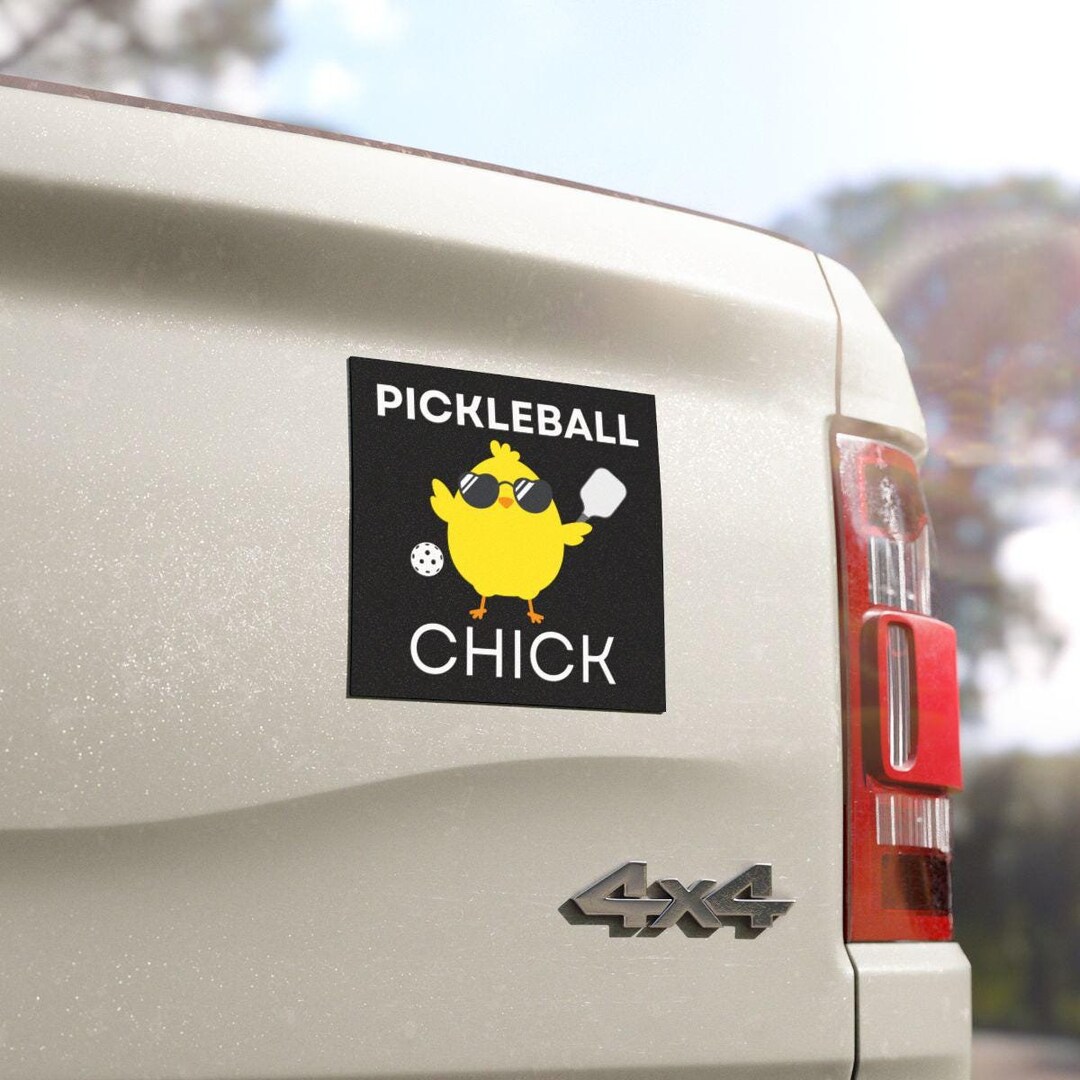 Pickleball Chick Car Magnet, Pickleball Bumper Stickers, Racquetball ...