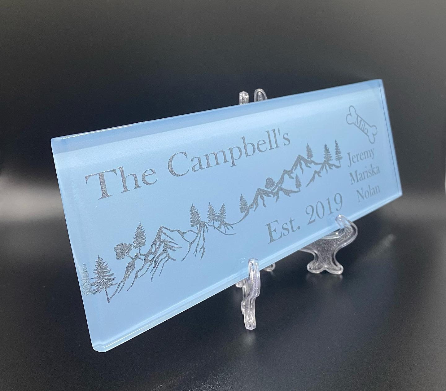 Custom Engraved Glass Plaque Multiple Colors Available - Etsy