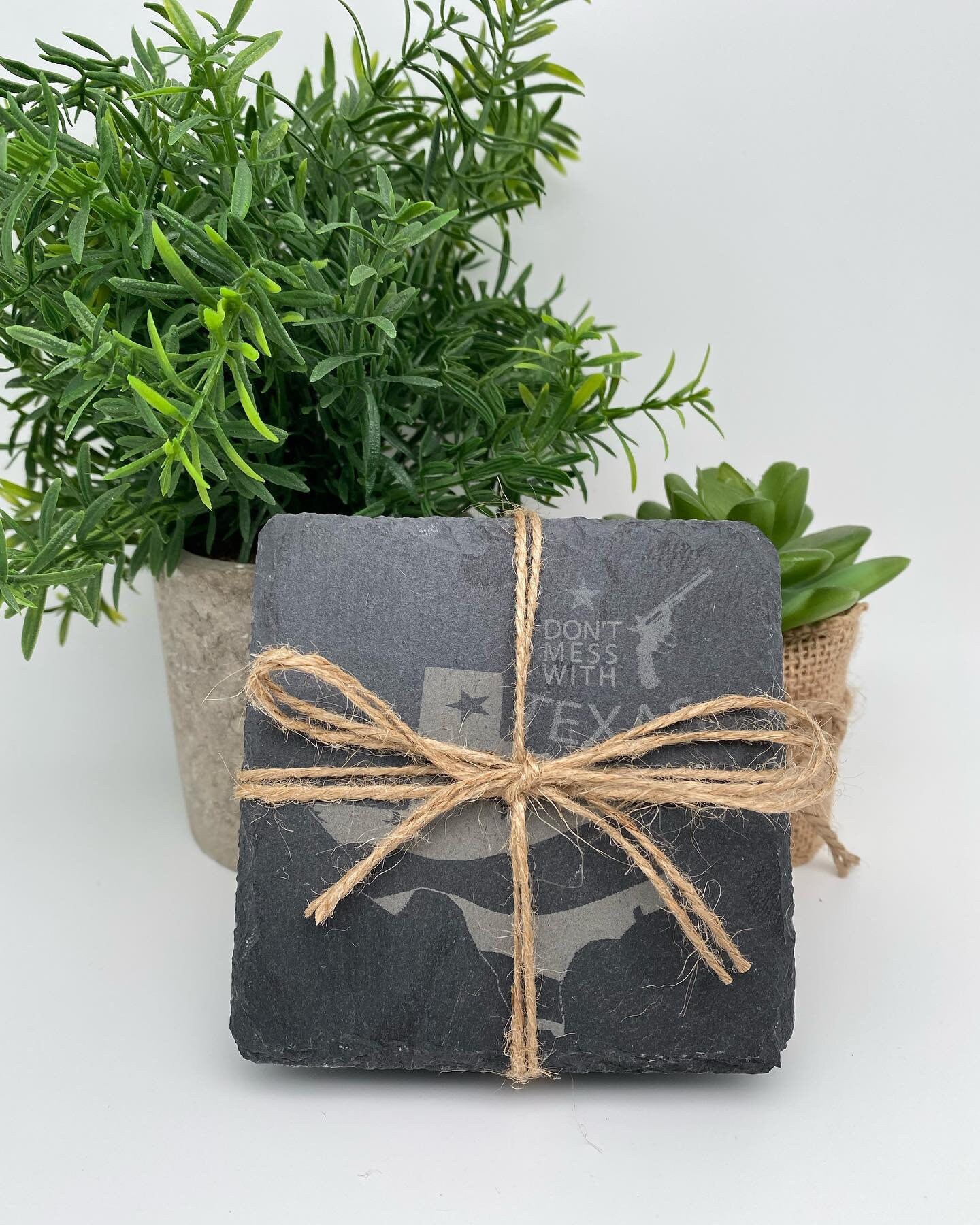 Custom Laser Engraved Slate Coasters Set of 4 - Etsy