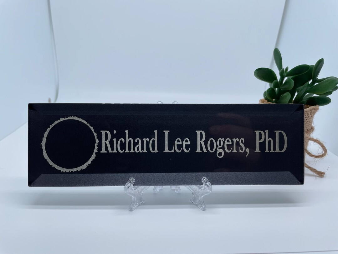 Light Refracting Custom Engraved Glass Plaque - Frosted Lilac ...