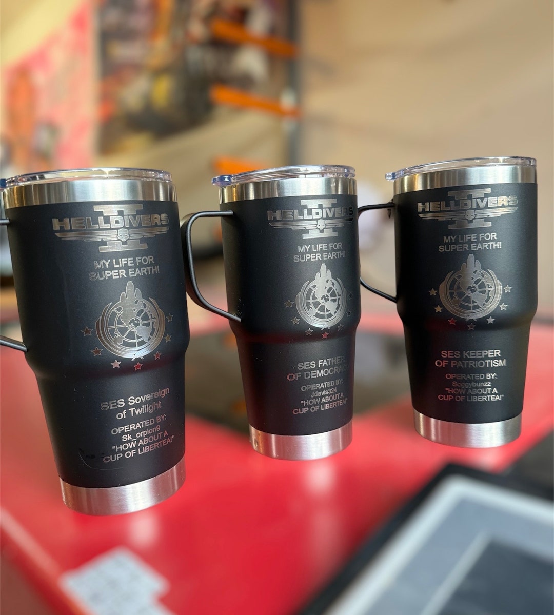 Custom Libertea! Engraved 20 Oz Travel Mug | Handle/nohandle - Etsy