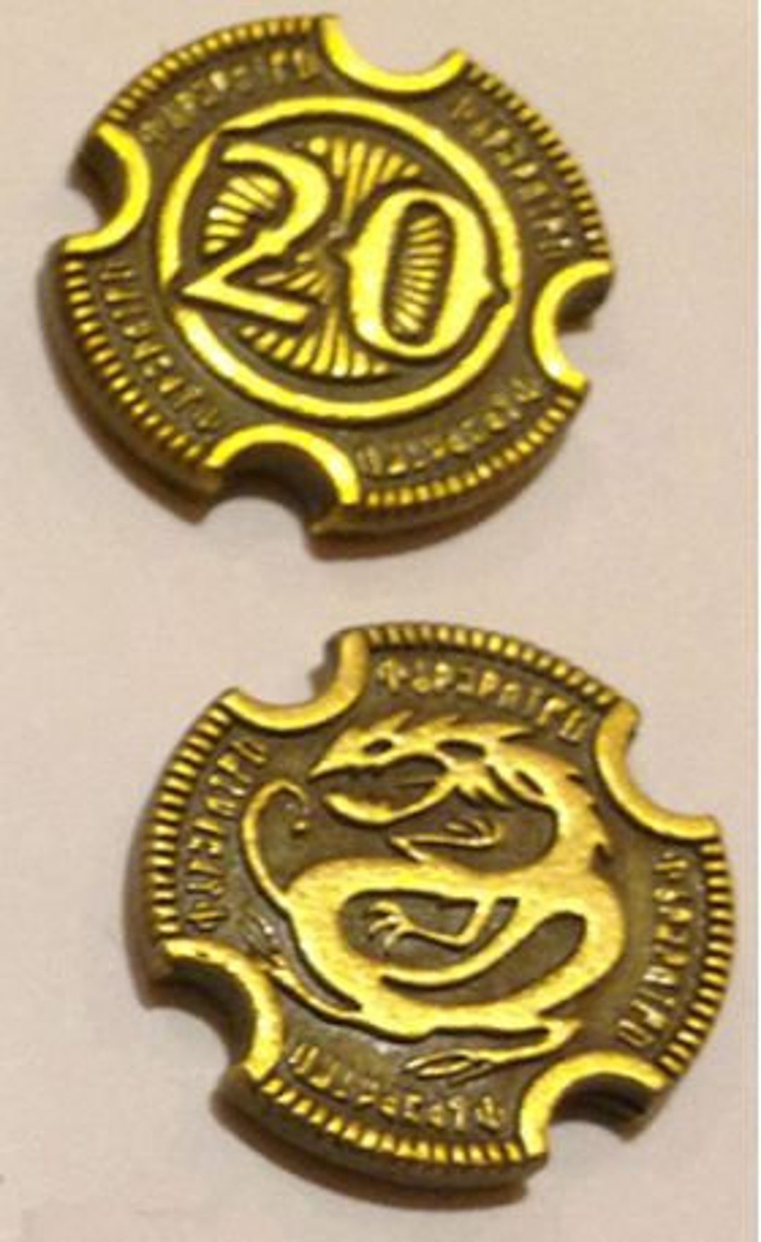 Metal Dragon Coins - 20 Cap (10x) - Etsy