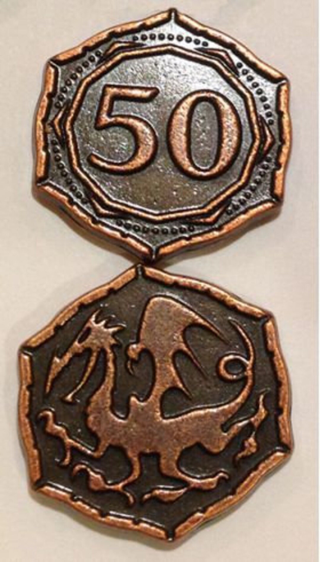 Metal Dragon Coins - 50 Cap (10x) - Etsy