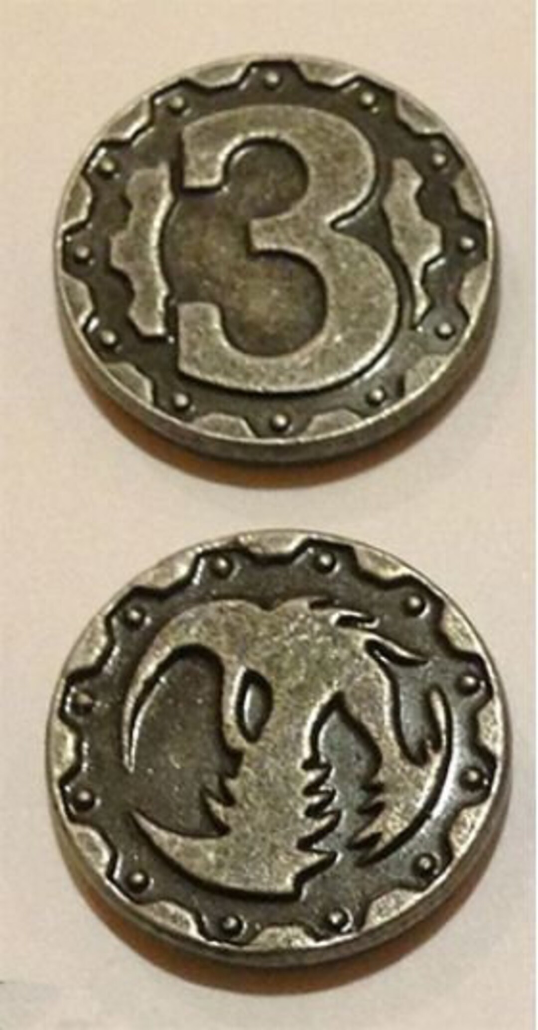 Metal Dragon Coins - 3 (10x) - Etsy
