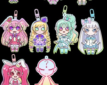 Pretty Cure/ Glitter Force Stickers: Transparent Magical Girl Stickers ...