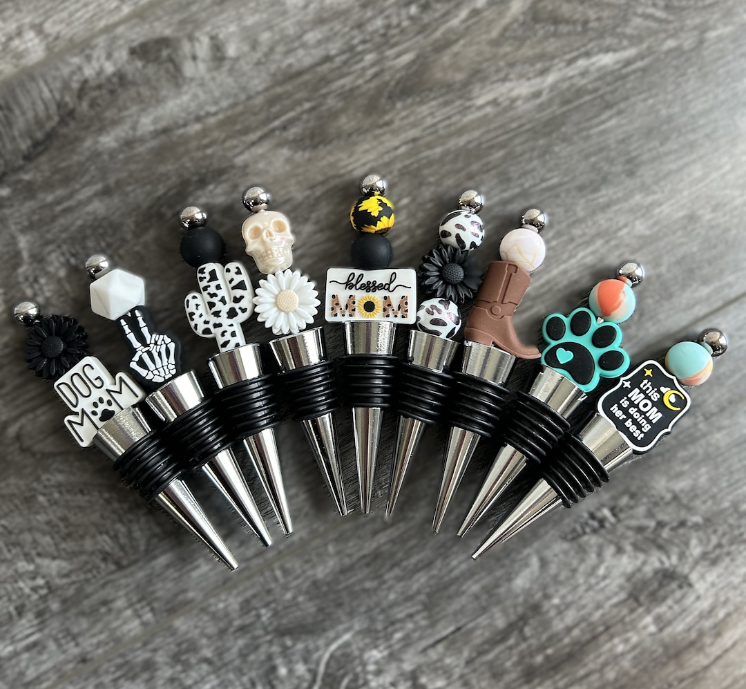 Beaded Wine Toppers | Wine Toppers | Gift for Her | Gift Idea ...