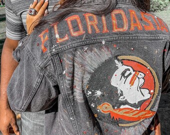 Fsu Jean Jacket - Etsy