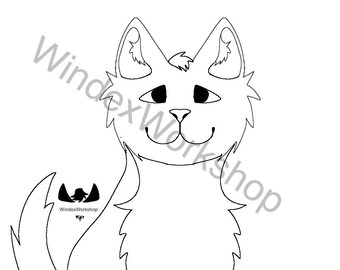Cat Reference Sheet, Base, Lineart, Warrior Cats, Ocs - Etsy