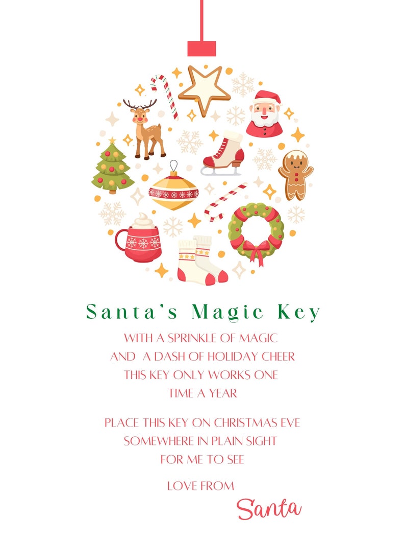 Santa's Magic Key Letter - Etsy