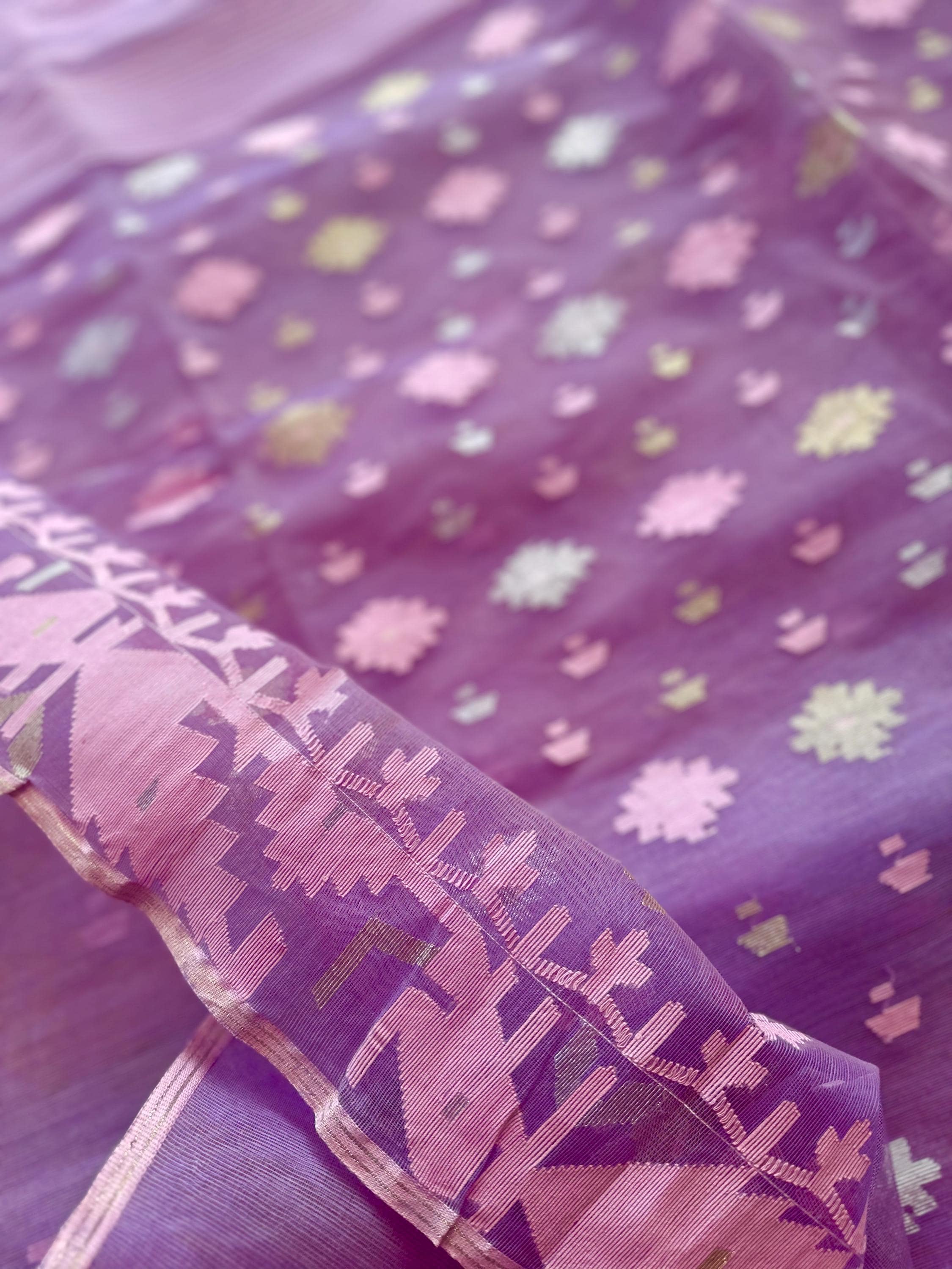 Beautiful and 100% Original Bangladeshi Dhakai Half Silk Jamdani Saree ...